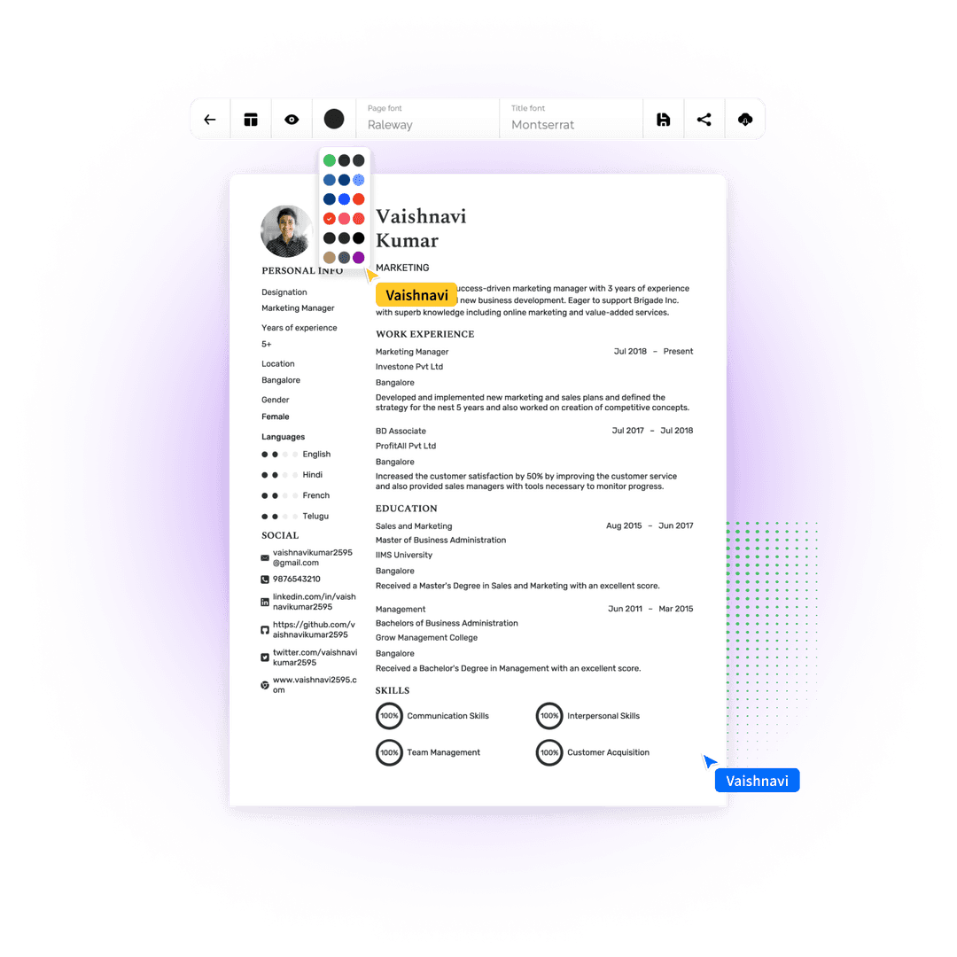 Resume Builder - Create Professional Resume for Free | Workruit