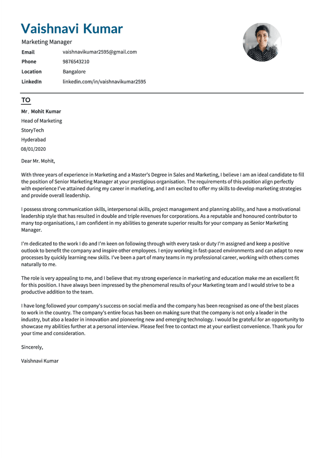 Free Winning Cover Letter Templates for Job Seekers | Workruit